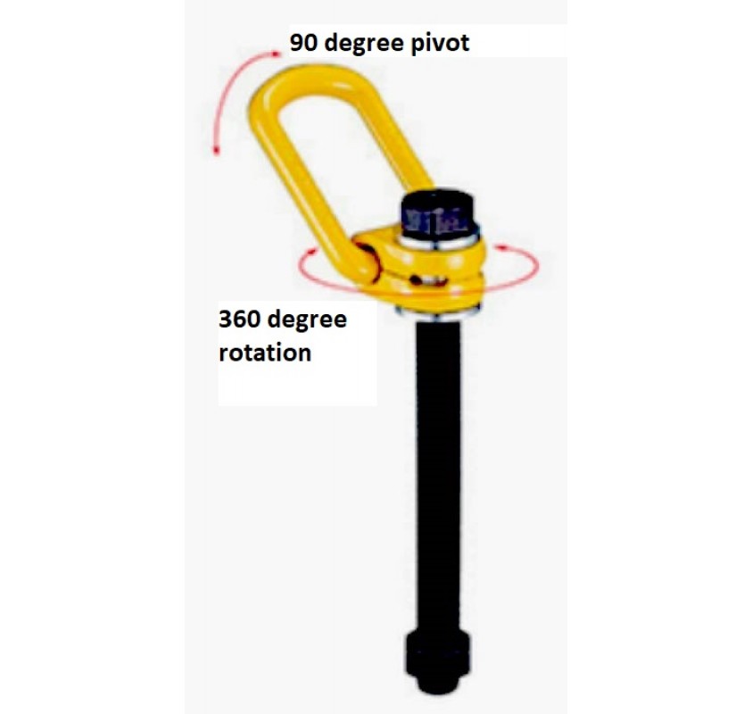Yoke Grade 8 Metric Thread Swivel Anchor Point | Lifting Gear Direct