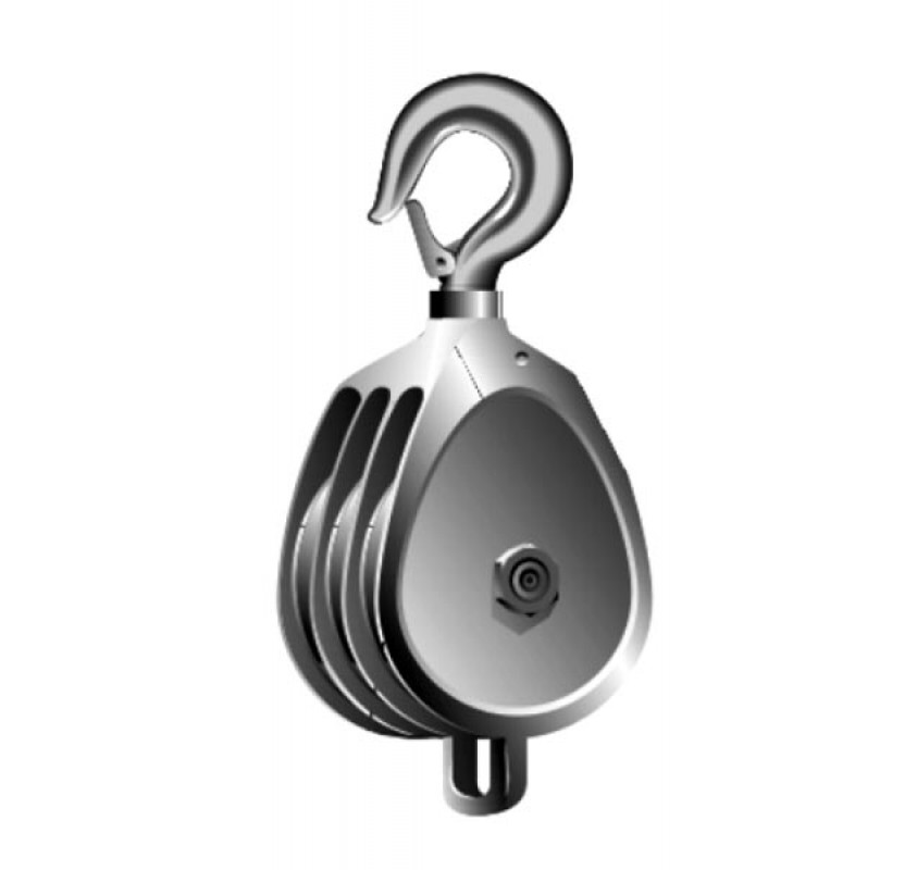 Triple Sheave Block with Safety Hook | Snatch Block | Lifting Gear Direct