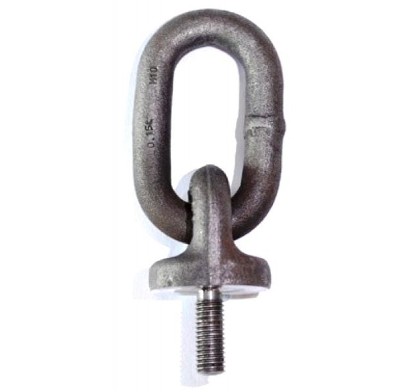 Collared Eye Bolt with Oval Link - Metric Thread | Lifting Gear Direct