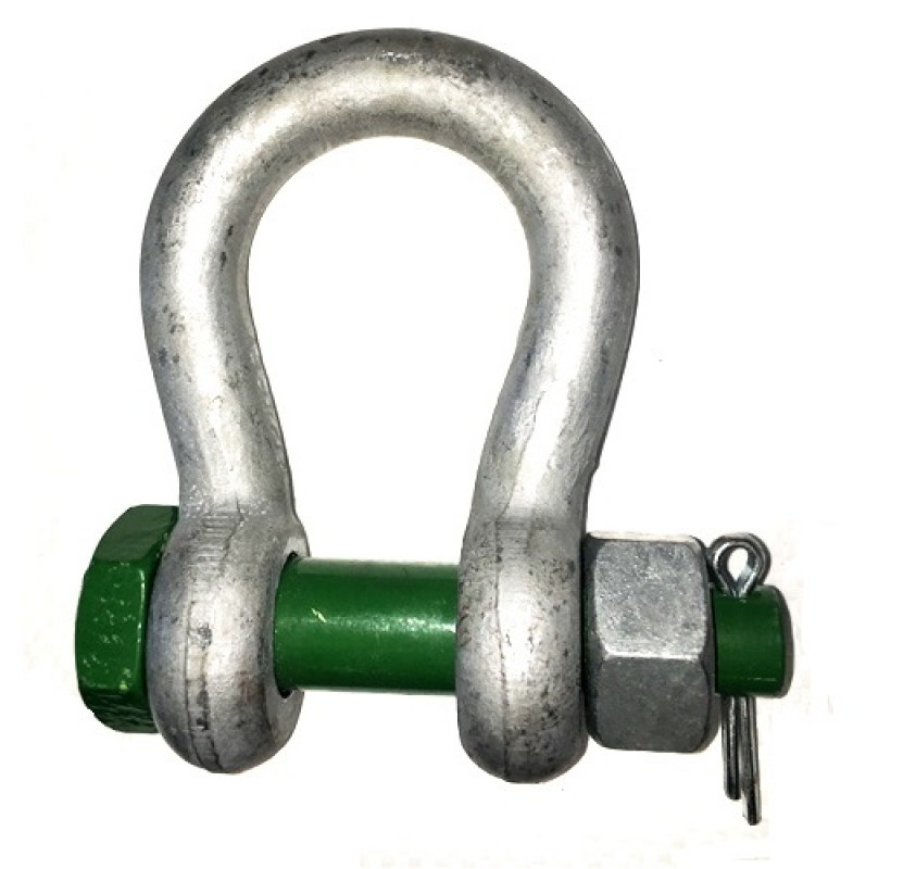 Green Pin Bow shackle with Safety Bolt | Lifting Gear Direct