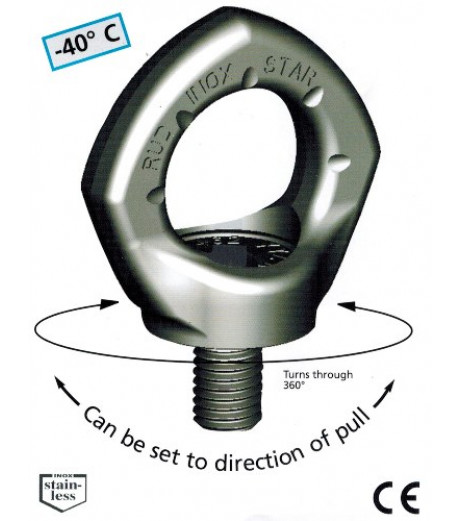 RUD Inox-Star Stainless Steel Swivel Eye Bolt | Lifting Gear Direct