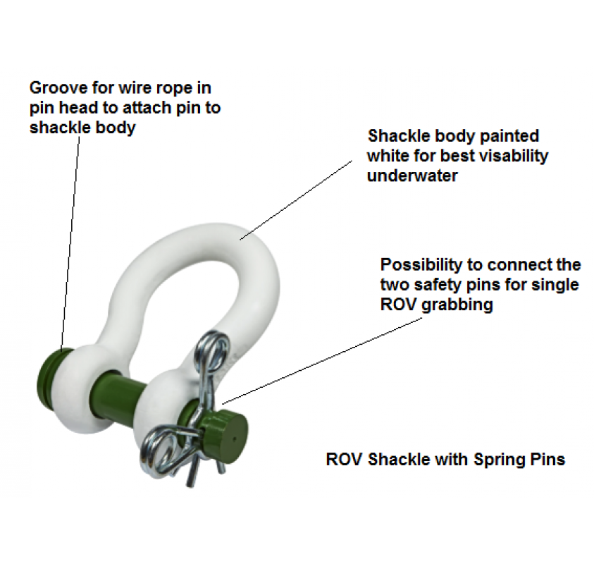 ROV Release Shackles | Green Pin ROV Shackles | ROV Shackles