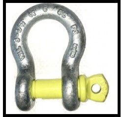 Yellow Pin D Shackle with Safety Bolt | D Shackles | Lifting Gear Direct